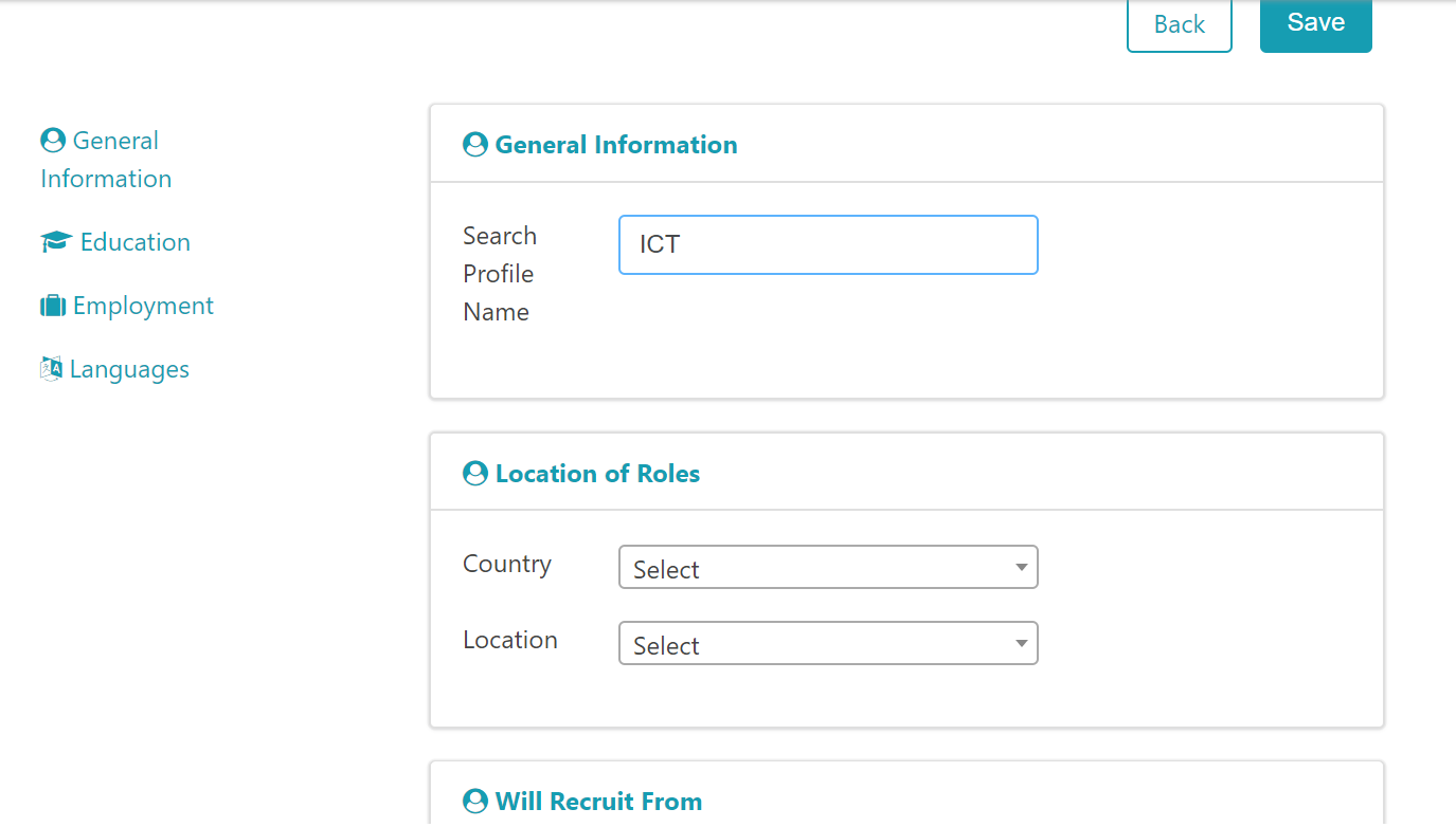 user guide search profiles - GradSift